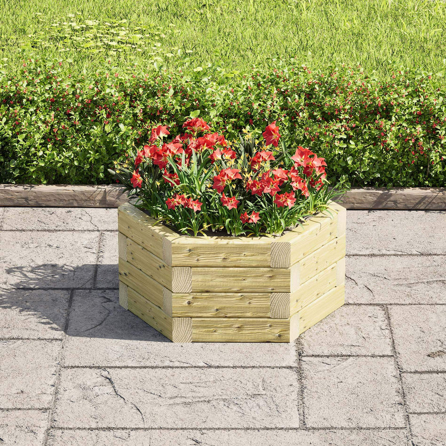 OG Hexagonal Garden Planter - 600mm – OutdoorGardens